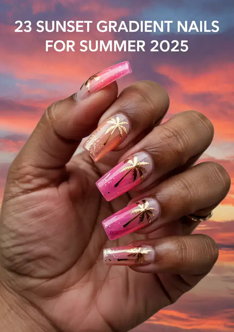 Sunset Gradient Nails For Summer 2025 – Ombre, Pink & Art Ideas ...