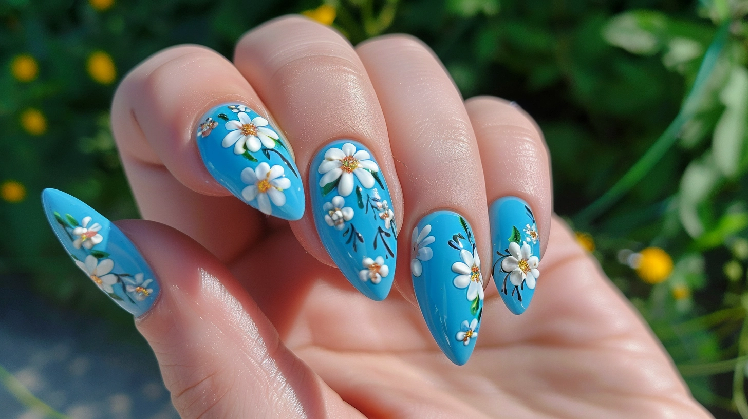40+ Blue Nails Ideas To Make Your Outfits Pop This Spring & Summer ...
