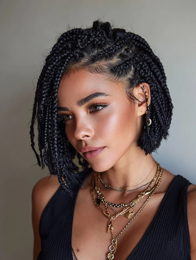 Short Box Braids Hairstyles: Stylish, Lightweight & Low-Maintenance ...