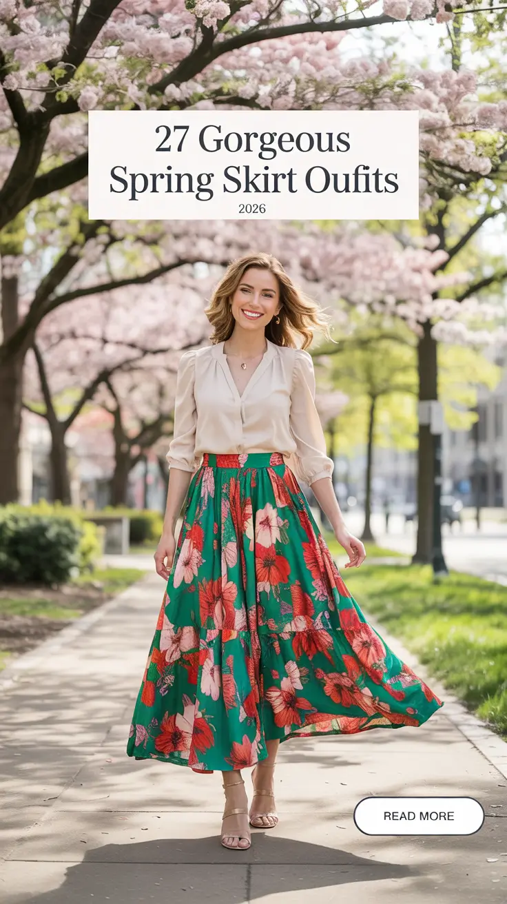 Gorgeous Spring Skirt Outfits 2026 — Casual, Aesthetic & Modest Looks ...